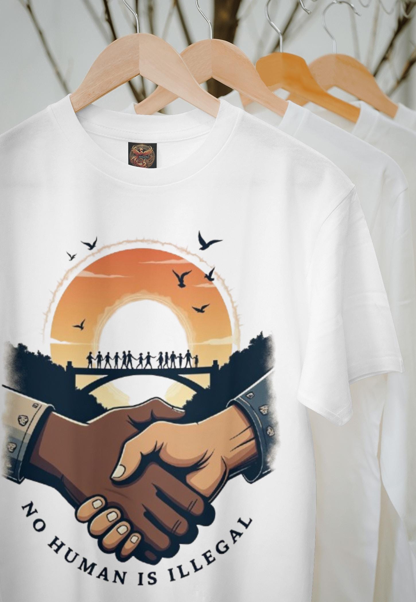 No Human is Illegal PNG: Unity & Freedom (digital Download) - Etsy