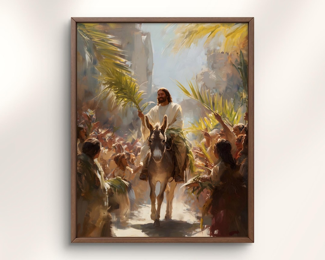 Hosanna" - Triumphal Entry Jesus Art, Palm Sunday Wall Decor - Etsy