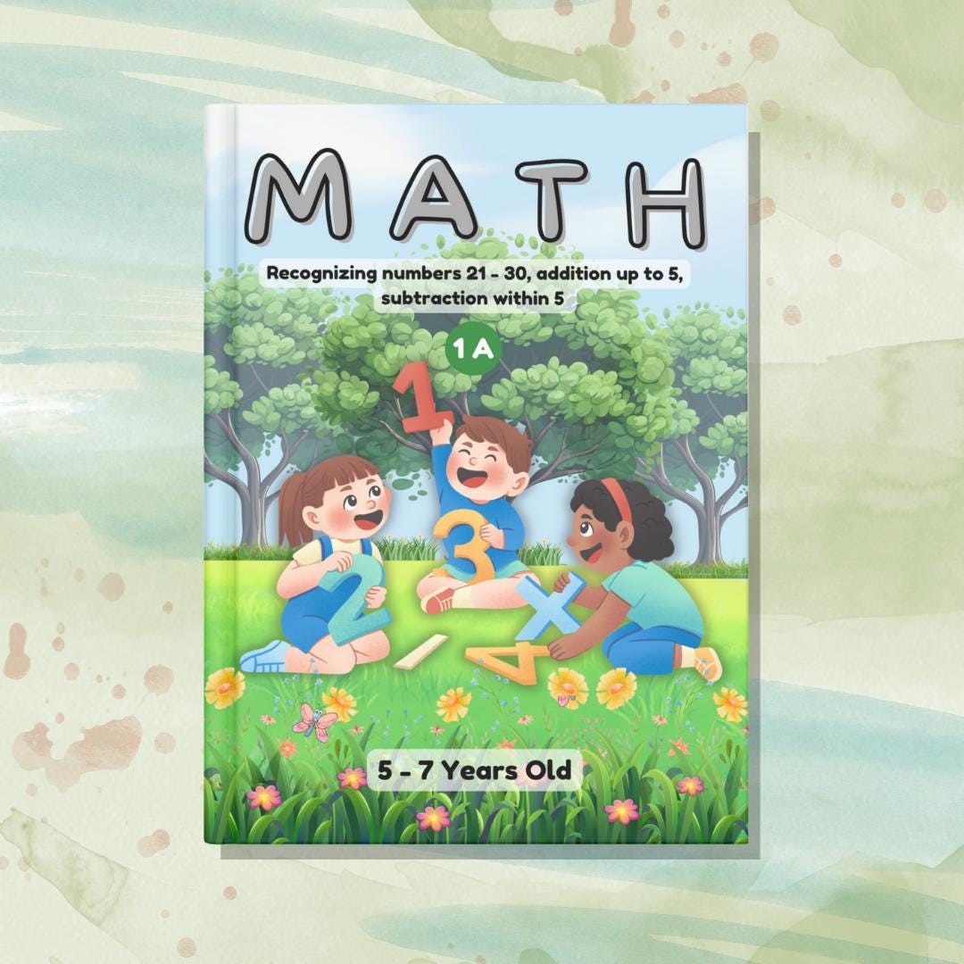 Preschool Worksheet Math for 5 - 7 Years Old, Recognizing Numbers 21-30 ...