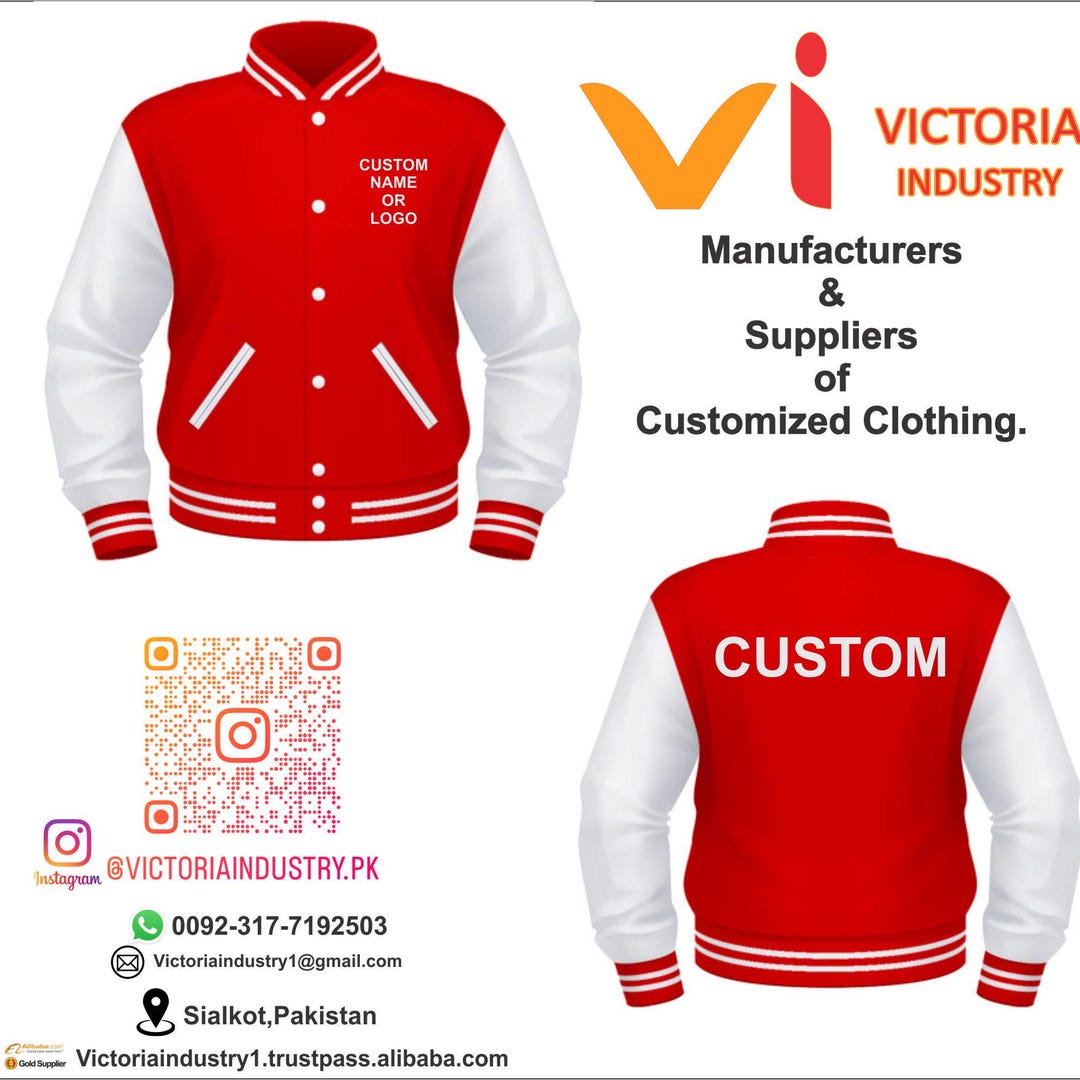 Custom Name and Logo Letterman Varsity Jackets Custom Embroidery ...