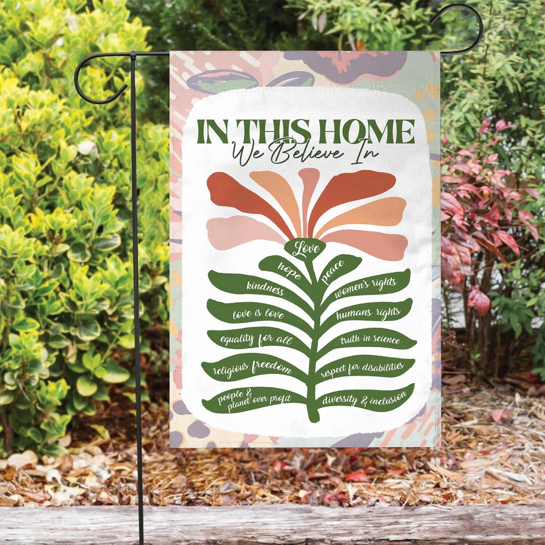 Kindness Flag, in This Home We Believe in Flag, Social Justice Flag ...