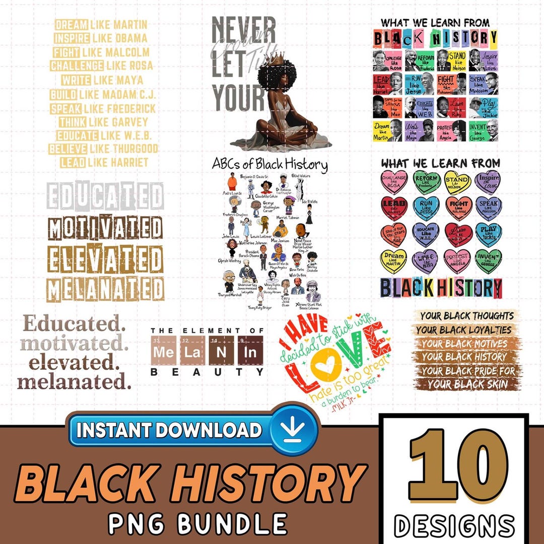 Black History Bundle Png, Black History Png, Afro American Png, Black ...