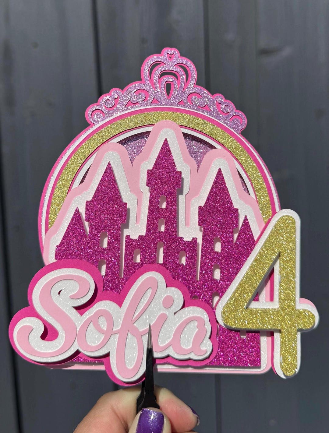 Princess Flower Bouquet Topper | Princess Cake Topper - Etsy