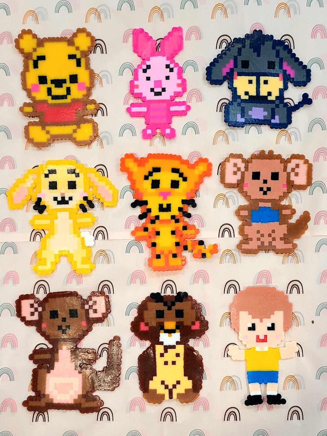 Winnie the Pooh Characters 5 Perler Beads Figures Set Disney - Etsy