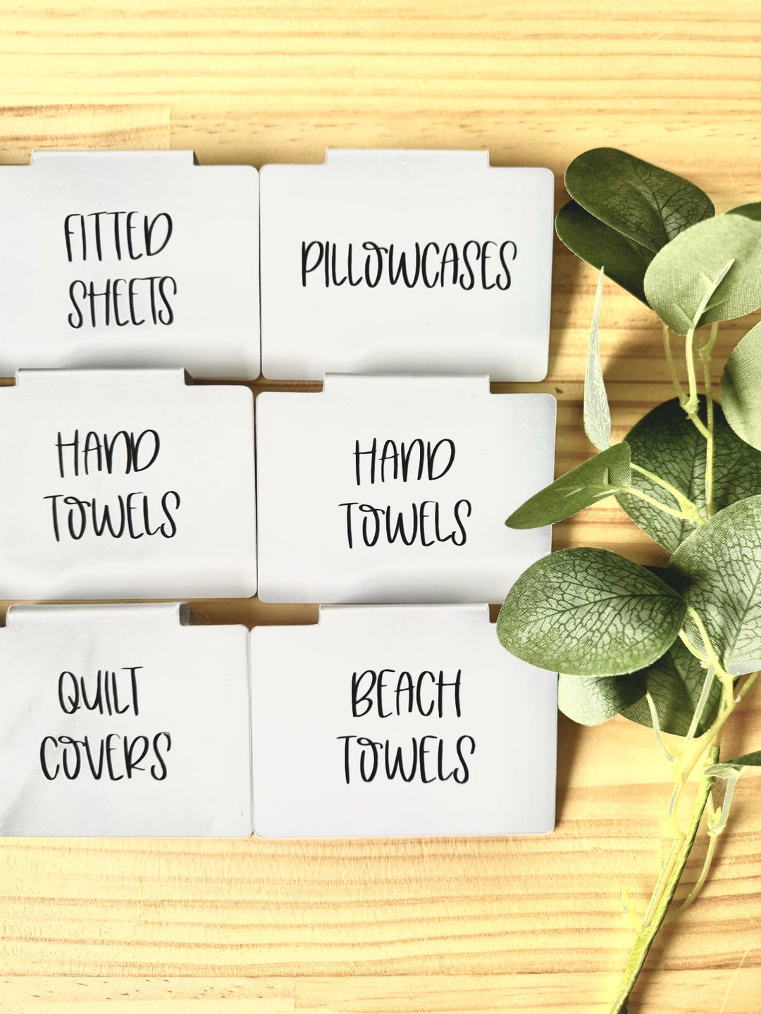 Linen Cupboard Labels | Set of 16 | Linen Sticker or Clip-on Tag Bundle ...