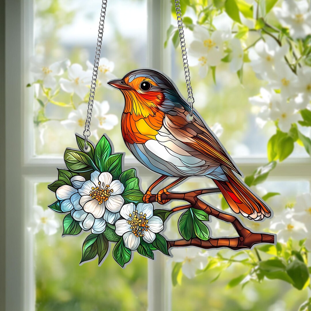 Robin Suncatcher Ornament, When Robins Are Near, Robin Gifts, Robins ...