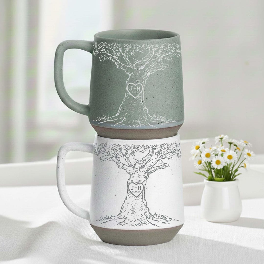 Personalized Couple Tree Coffee Mugs, Custom Wedding Gift Mug ...