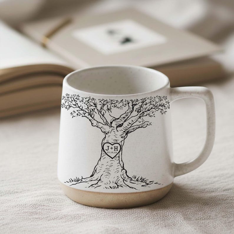 Personalized Couple Tree Coffee Mugs, Custom Wedding Gift Mug ...