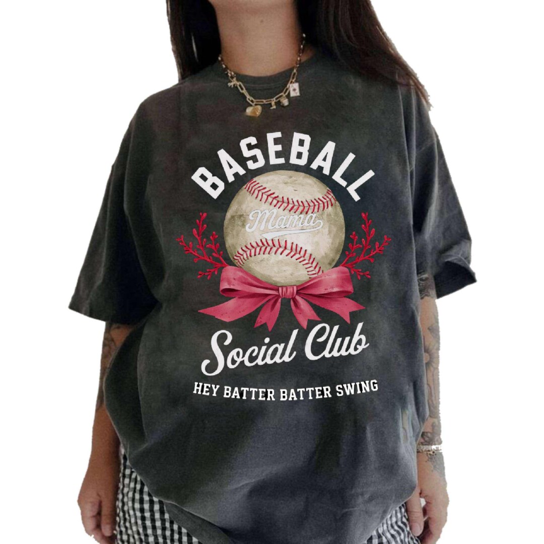 Retro Hey Batter Batter Swing Funny Baseball Mama Women Kids Png ...