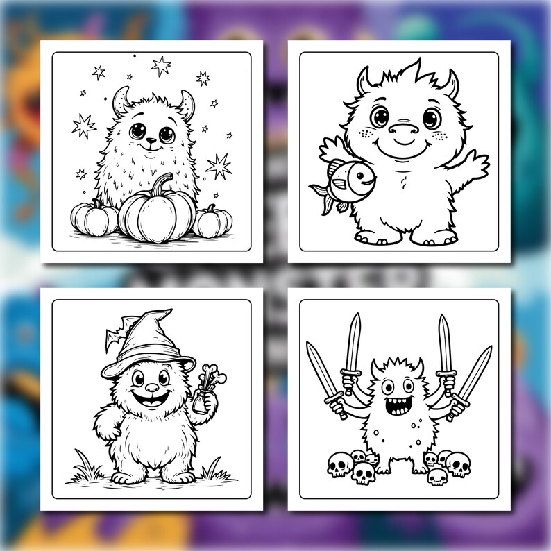 Printable Creepy Monster Coloring Pages, 160+ Fun & Scary Designs for ...