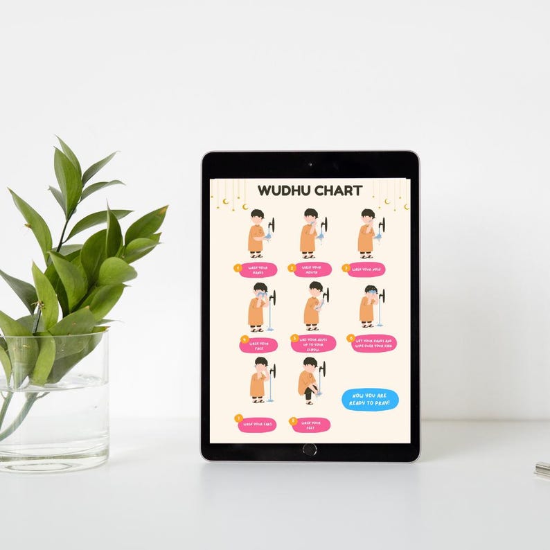 Wudhu Chart Childrens Wudu Instructions Wudhu Instructions Islamic ...