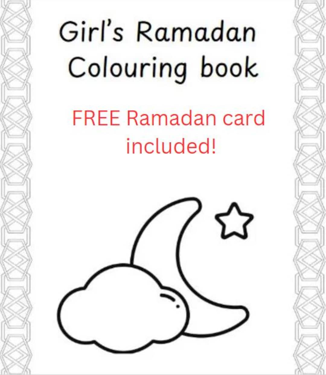 Childrens Ramadan Colouring Book,. Islamic Colouring, Girls and Boys ...
