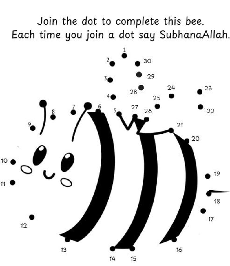 Dhikr Dot to Dot, Children's Dot to Dot, Islamic Dot to Dot, Dot to Dot ...