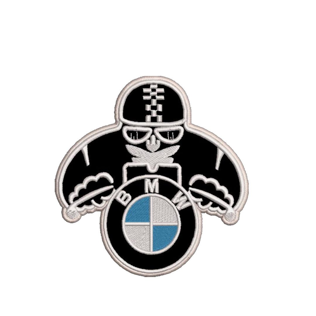 Embroidered Patch Biker Logo - Etsy