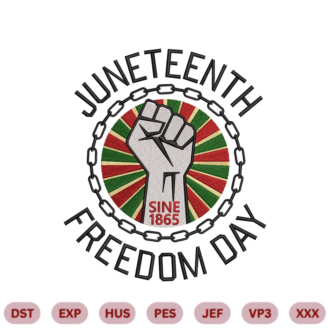 Juneteenth Embroidery Designs, Bundle Juneteenth Embroidery Pattern ...
