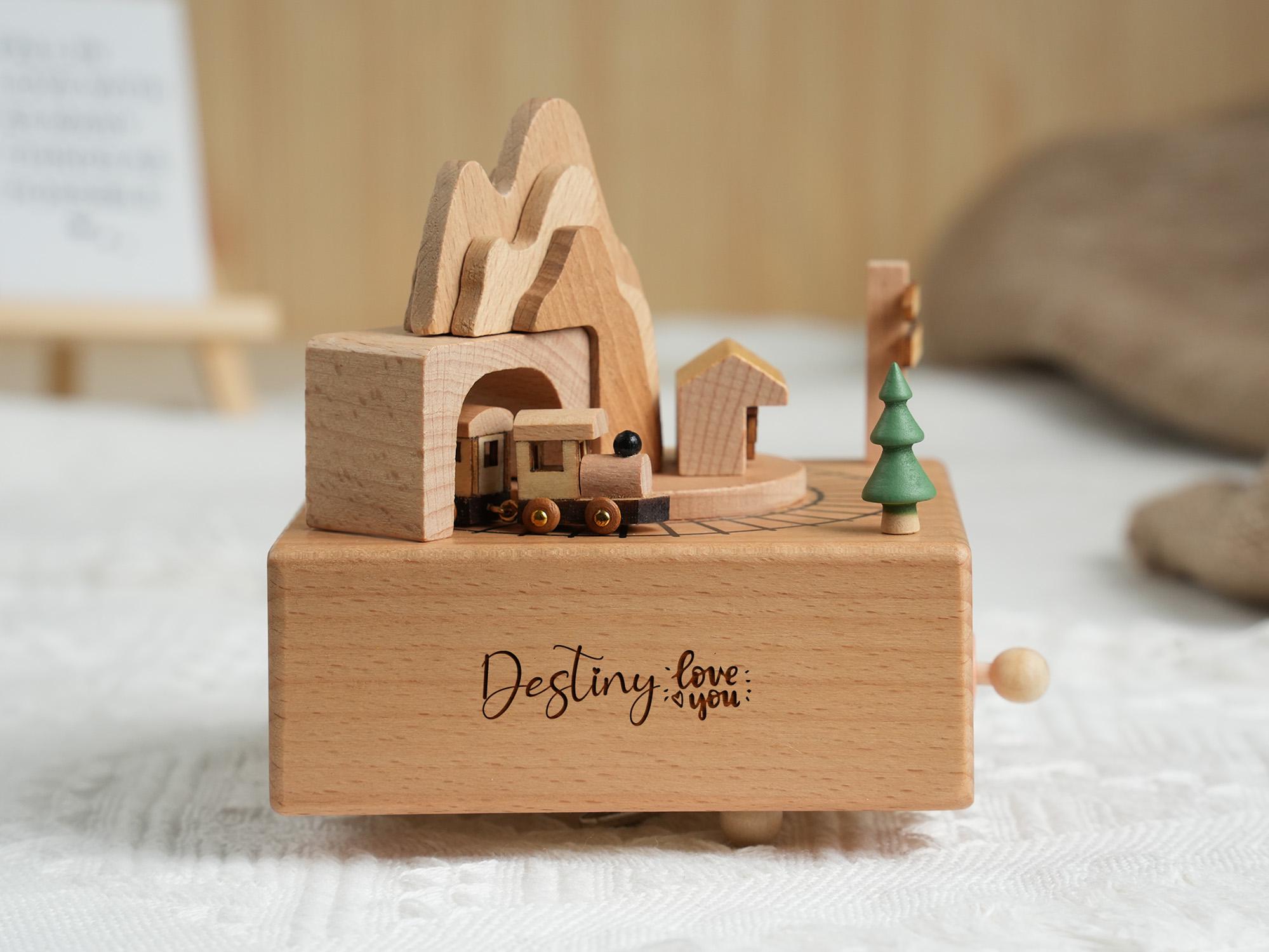 Personalized Wooden Music Box for Kids, Engraved Name Keepsake Gift ...