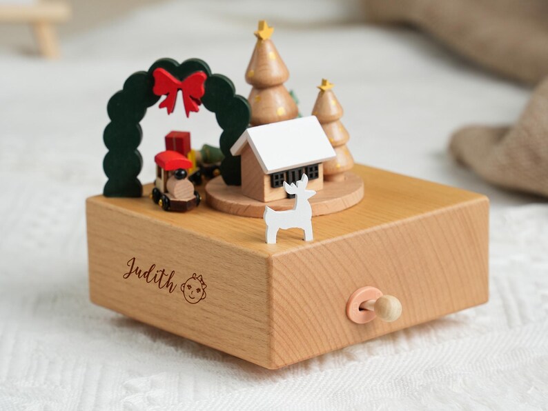 Personalized Wooden Music Box for Kids, Engraved Name Keepsake Gift ...
