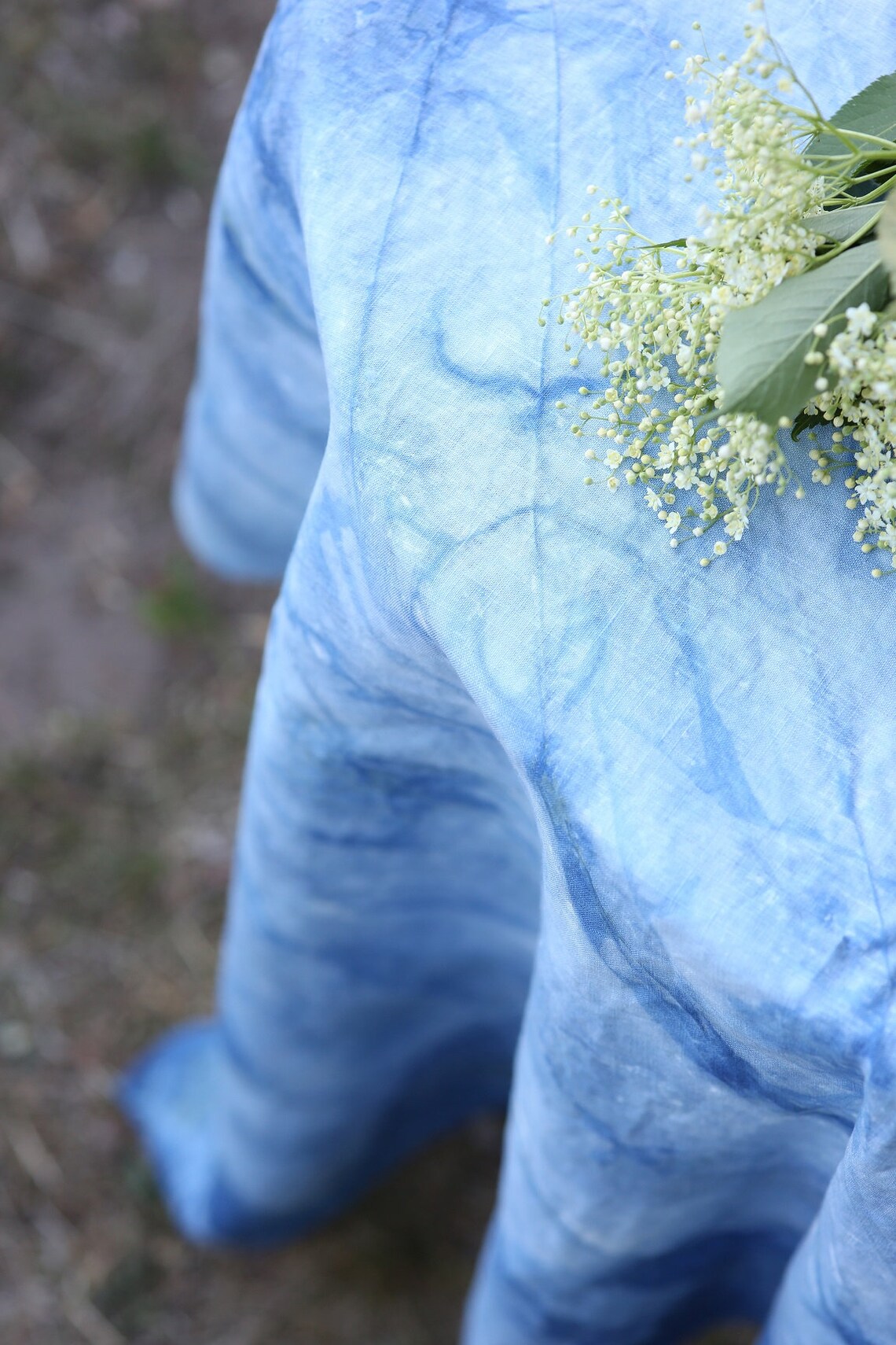 Linen Table Cloth Blue Color Dining Tablecloth Hand Dyed - Etsy