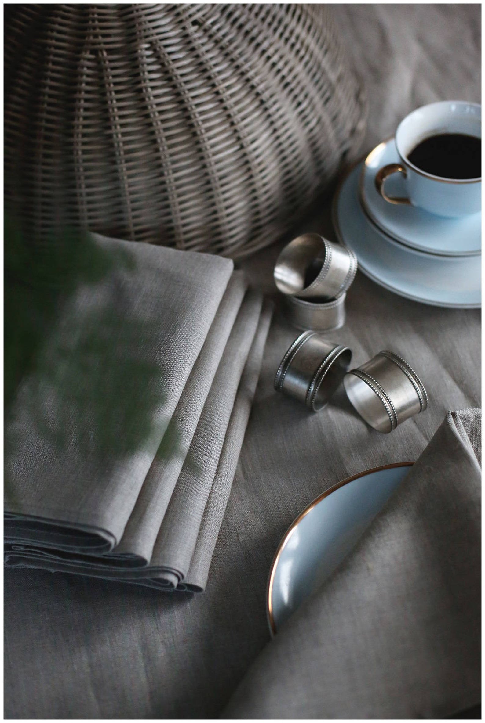 Gray Linen Napkins Set of Napkins Rustic Napkins Table - Etsy