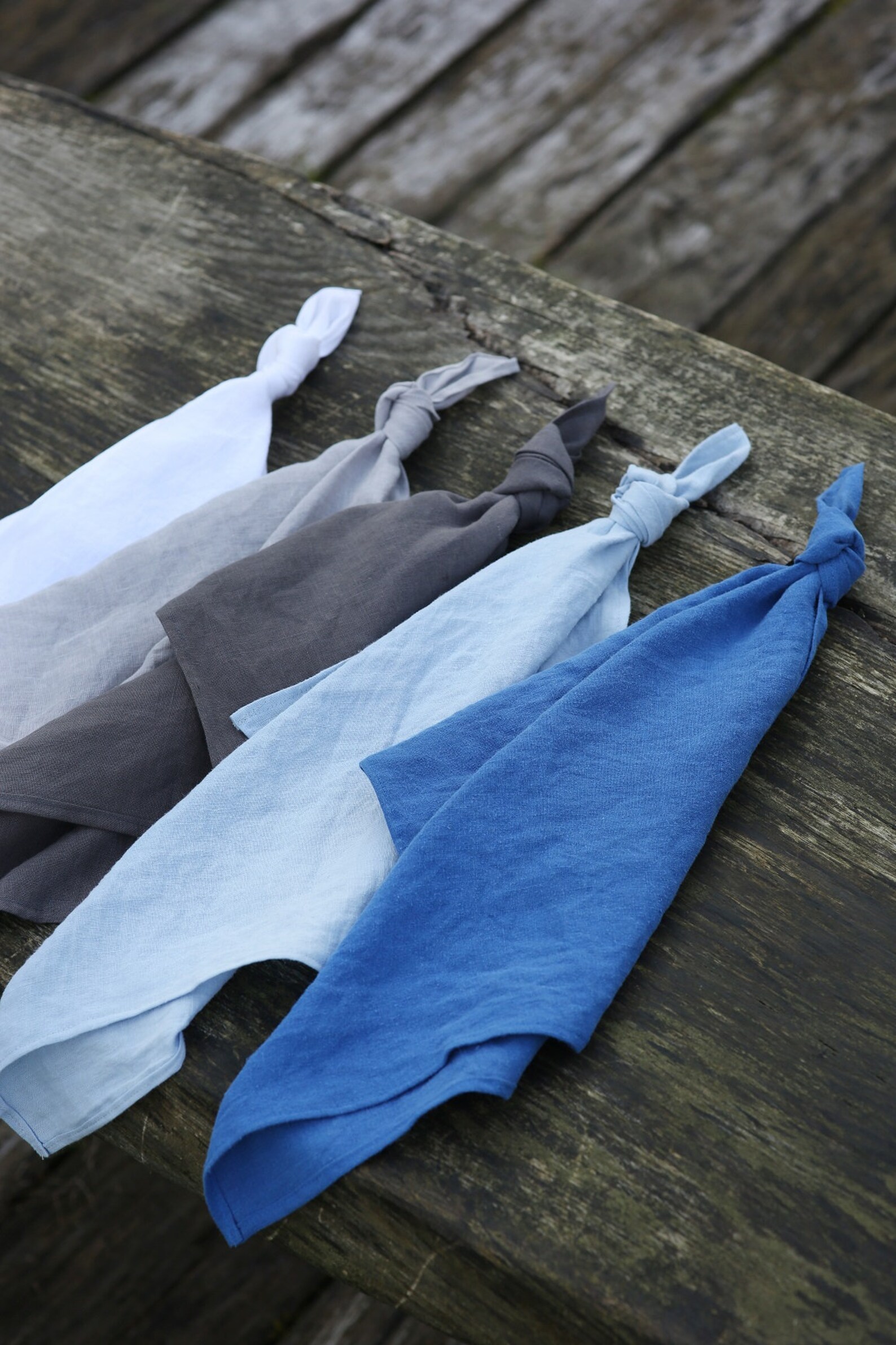 Light Blue Table Runner Made From Stonewashed Linen - Etsy