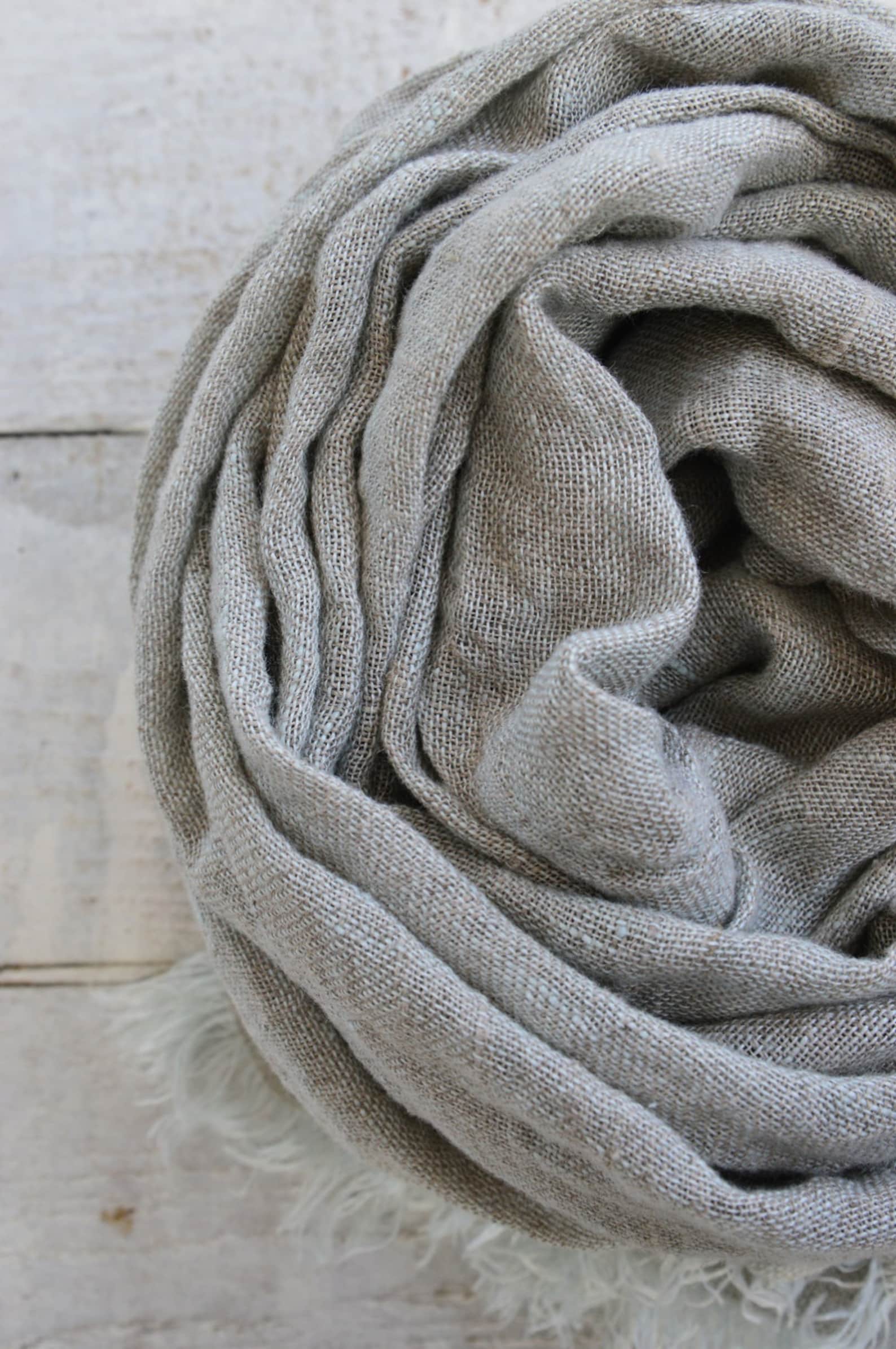 Organic Linen Scarf | Natural Linen Scarf | Extra Large Linen Scarf ...