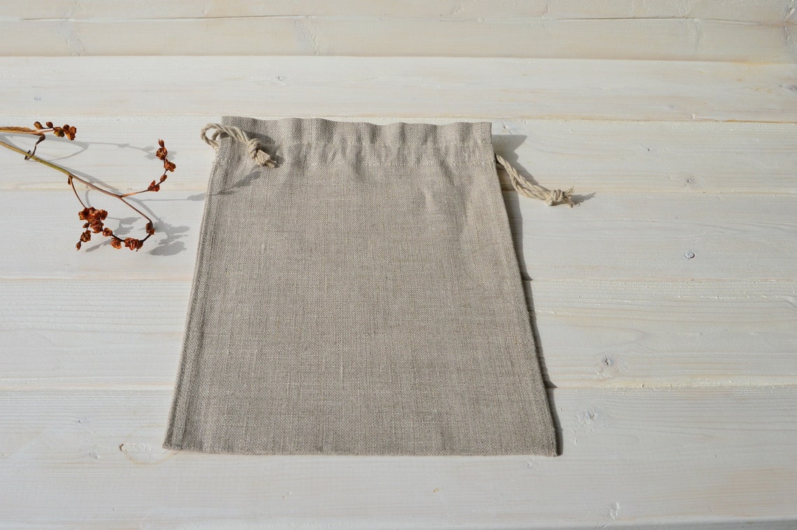 Linen Bag Linen Gift Bag Small Gift Bag Natural Linen Bag | Etsy