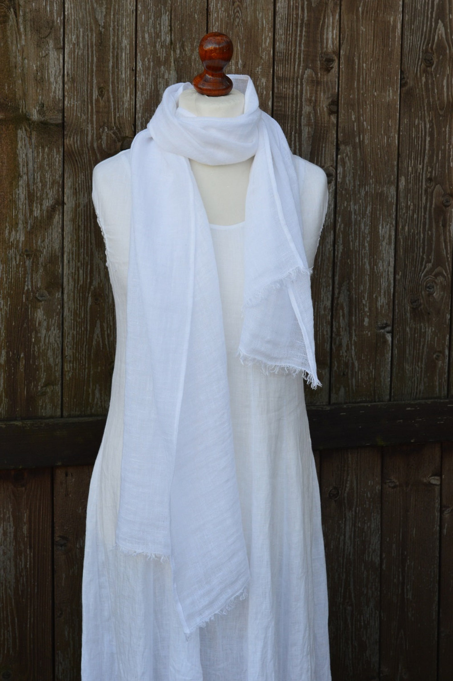 Organic Linen Scarf | Natural Linen Scarf | Extra Large Linen Scarf ...