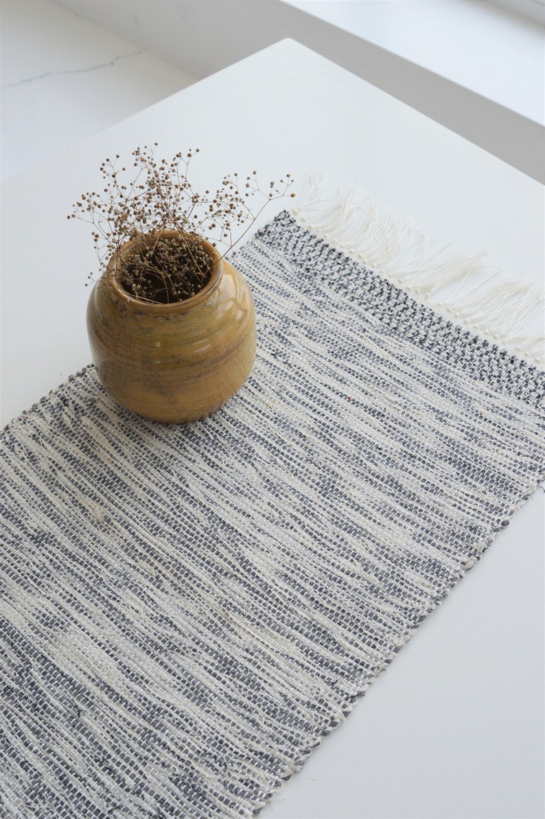 Linen Table Runner Handwoven Modern Farmhouse Table Runner - Etsy