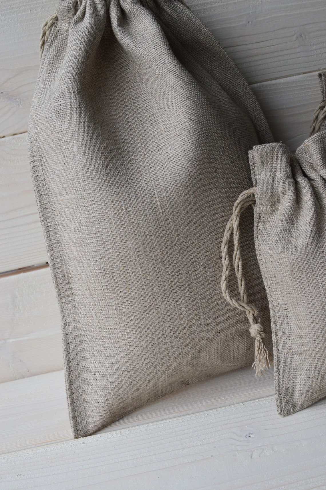Linen bag linen gift bag small gift bag natural linen bag | Etsy