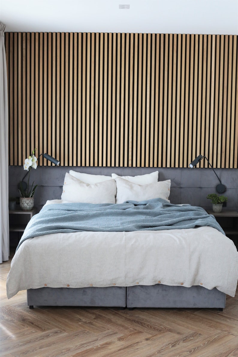 Waffle Texture Linen Blanket in Blush Blue Color Linen Cotton - Etsy