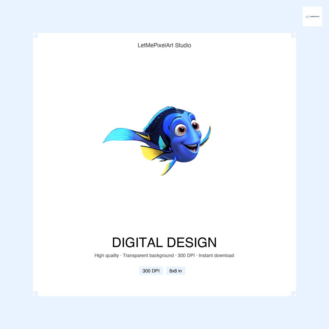 Dory Fish PNG | Finding Nemo Clipart (digital Download) - Etsy