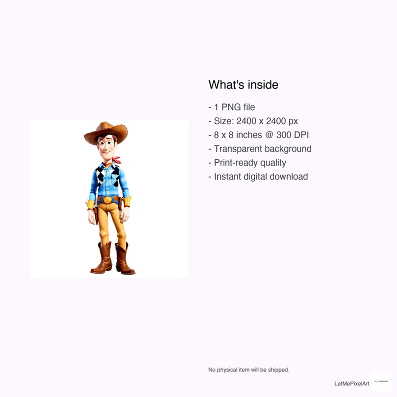 Woody From Toy Story Digital Design | 300 DPI PNG Design | Cute ...
