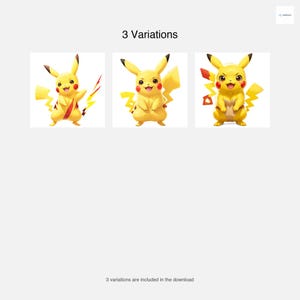 Pikachu PNG Design: Vibrant Flat Art (digital Download) - Etsy