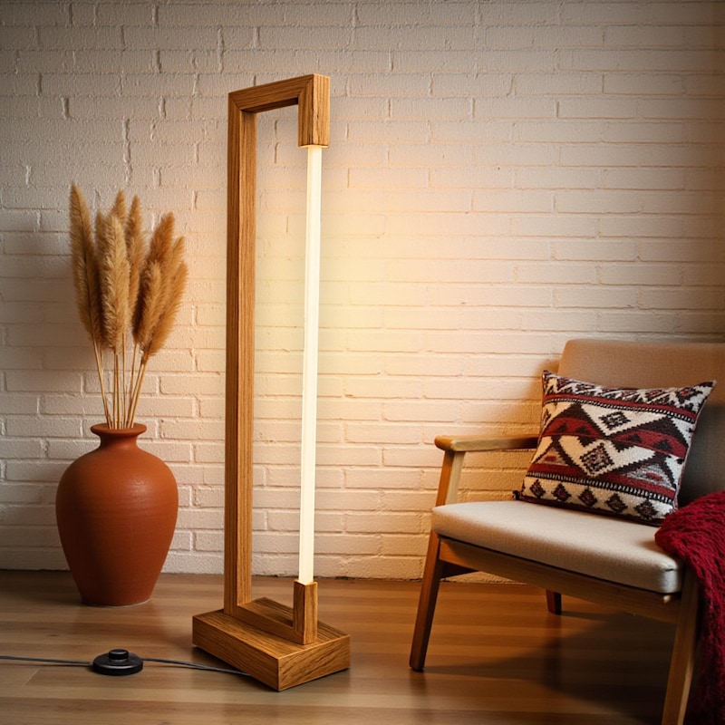 Wooden Led Floor Stand - Etsy