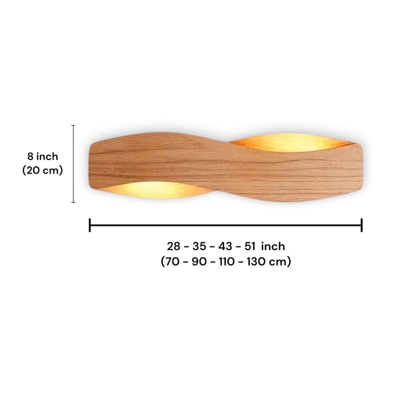 Wooden LED Wall Sconces - Modern Minimalist Handmade Wall Lamp, Solid ...