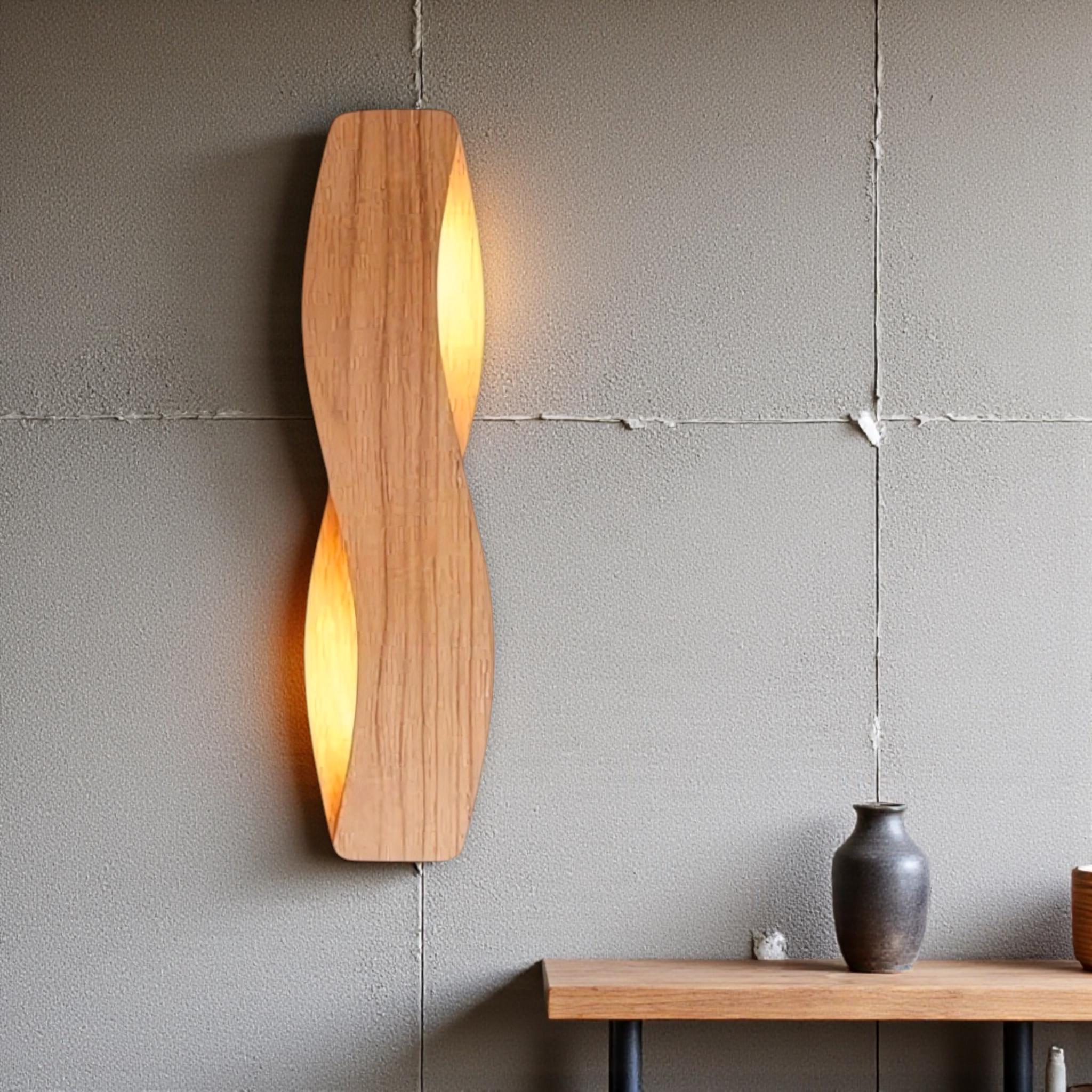Wooden LED Wall Sconces - Modern Minimalist Handmade Wall Lamp, Solid ...