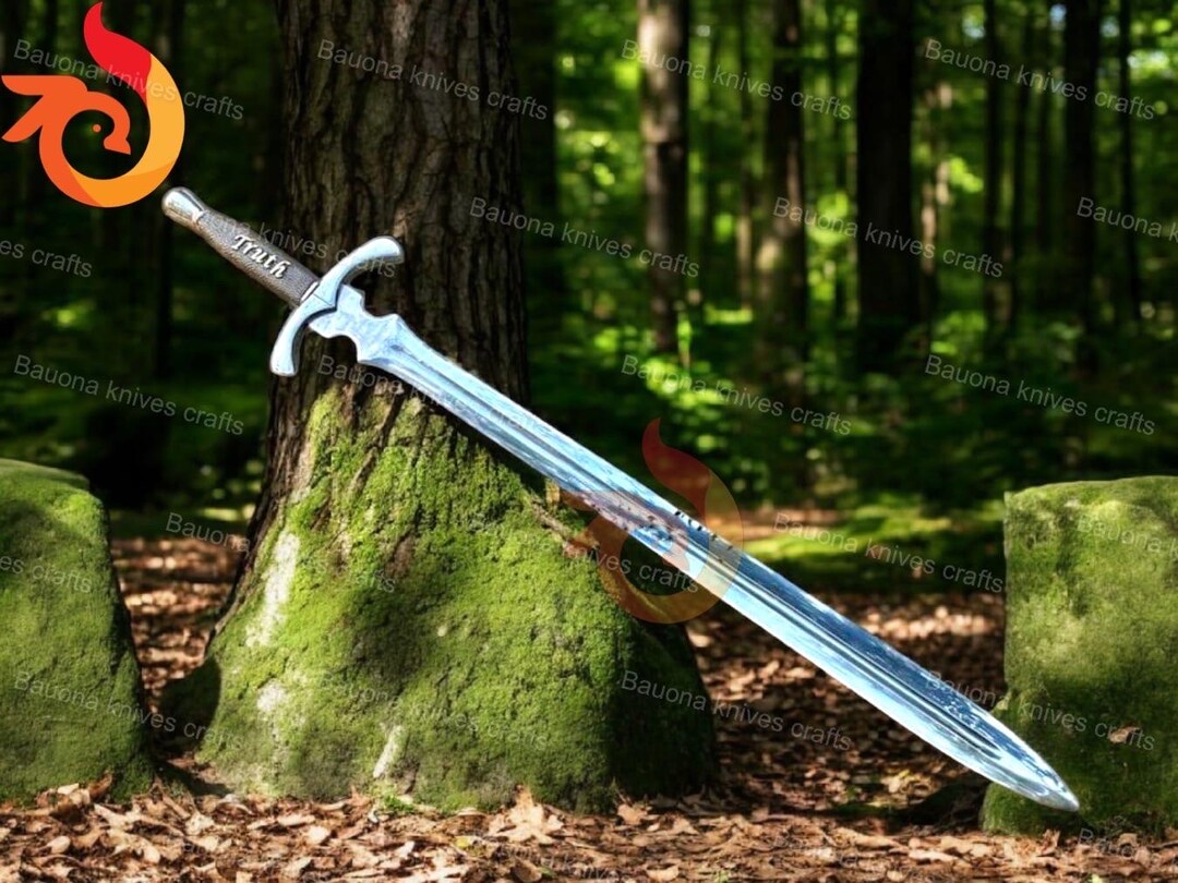 Handmade Steel Truth Sword Replica: Elegant Design, 33-inch Blade - Etsy