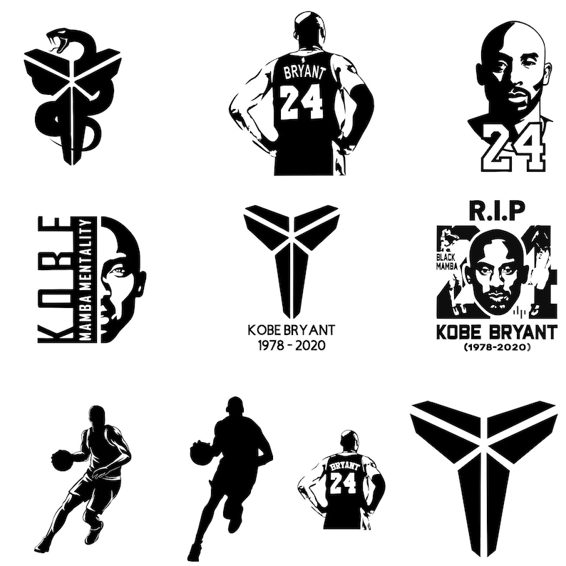 Pack Kobe Bryant SVG PNG Instant Download Cricut Silhouette Iron on ...