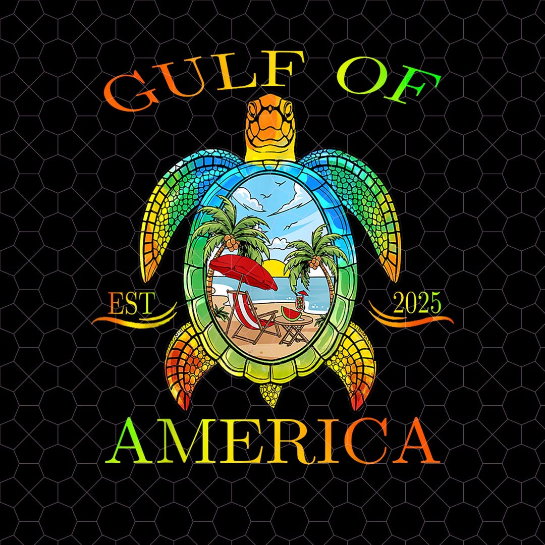 Gulf of Us America Est 2025 Funny Turtle Png, America First, Trump ...