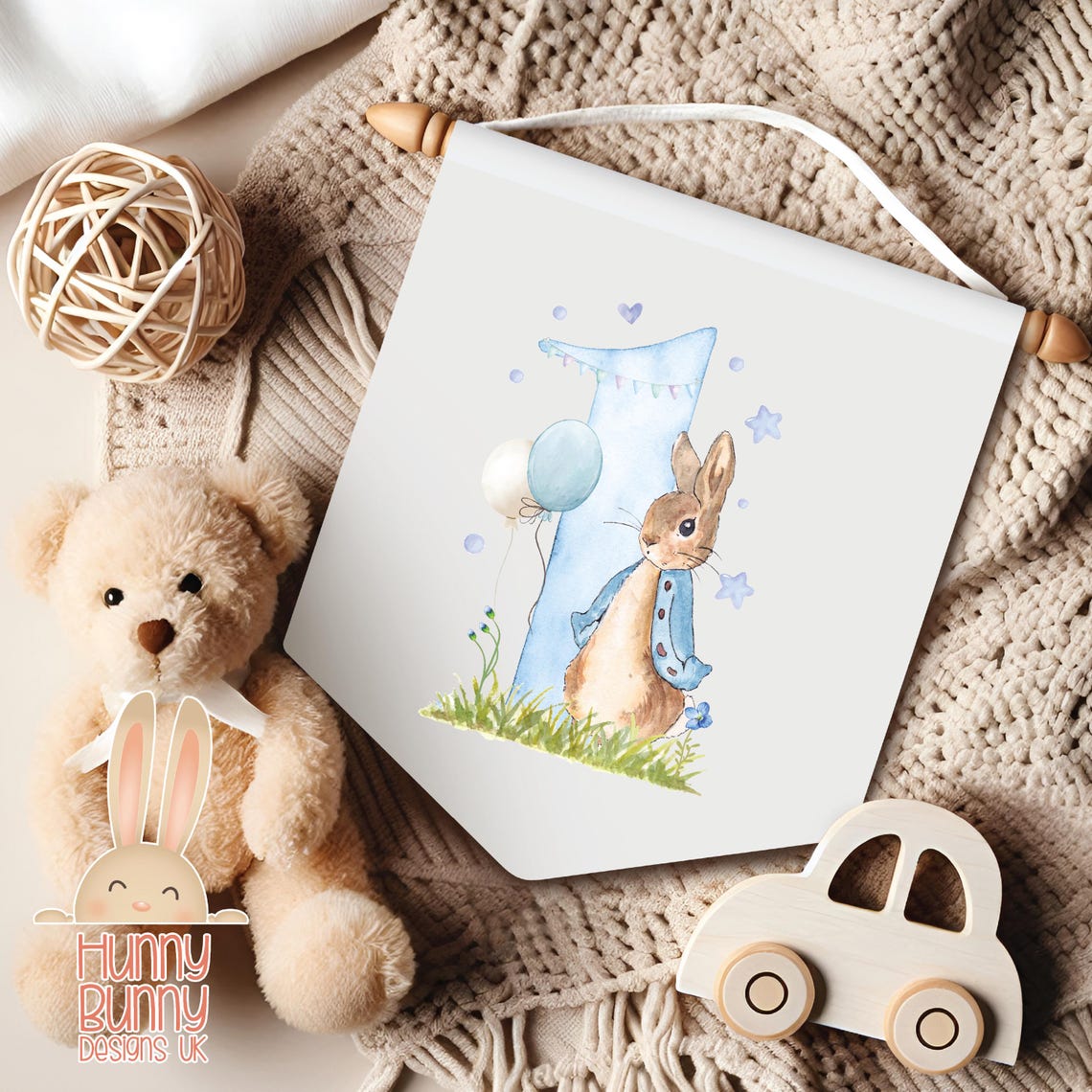 Blue Rabbit Number One Clipart, 1st Birthday PNG (digital Download) - Etsy