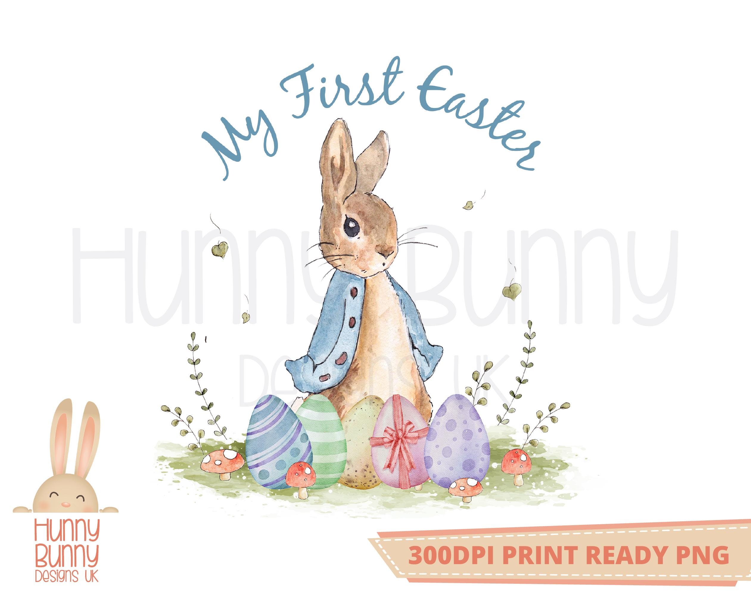 Blue Rabbit Easter Clipart 1st Easter Transparent PNG Easter Egg ...