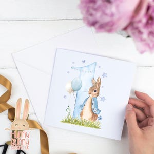 Blue Rabbit Number One Clipart, 1st Birthday PNG (digital Download) - Etsy