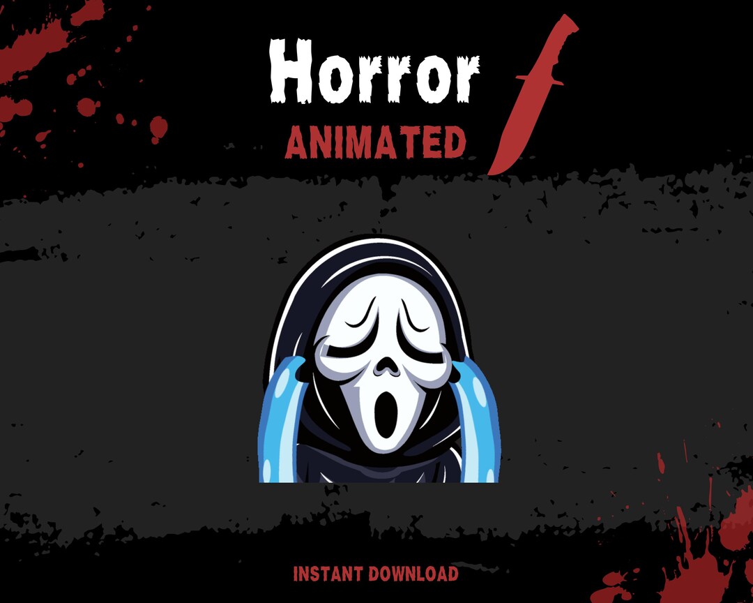 Crying, Sad Animated Horror Emote, Twitch, Discord Horror Movie, Scary ...