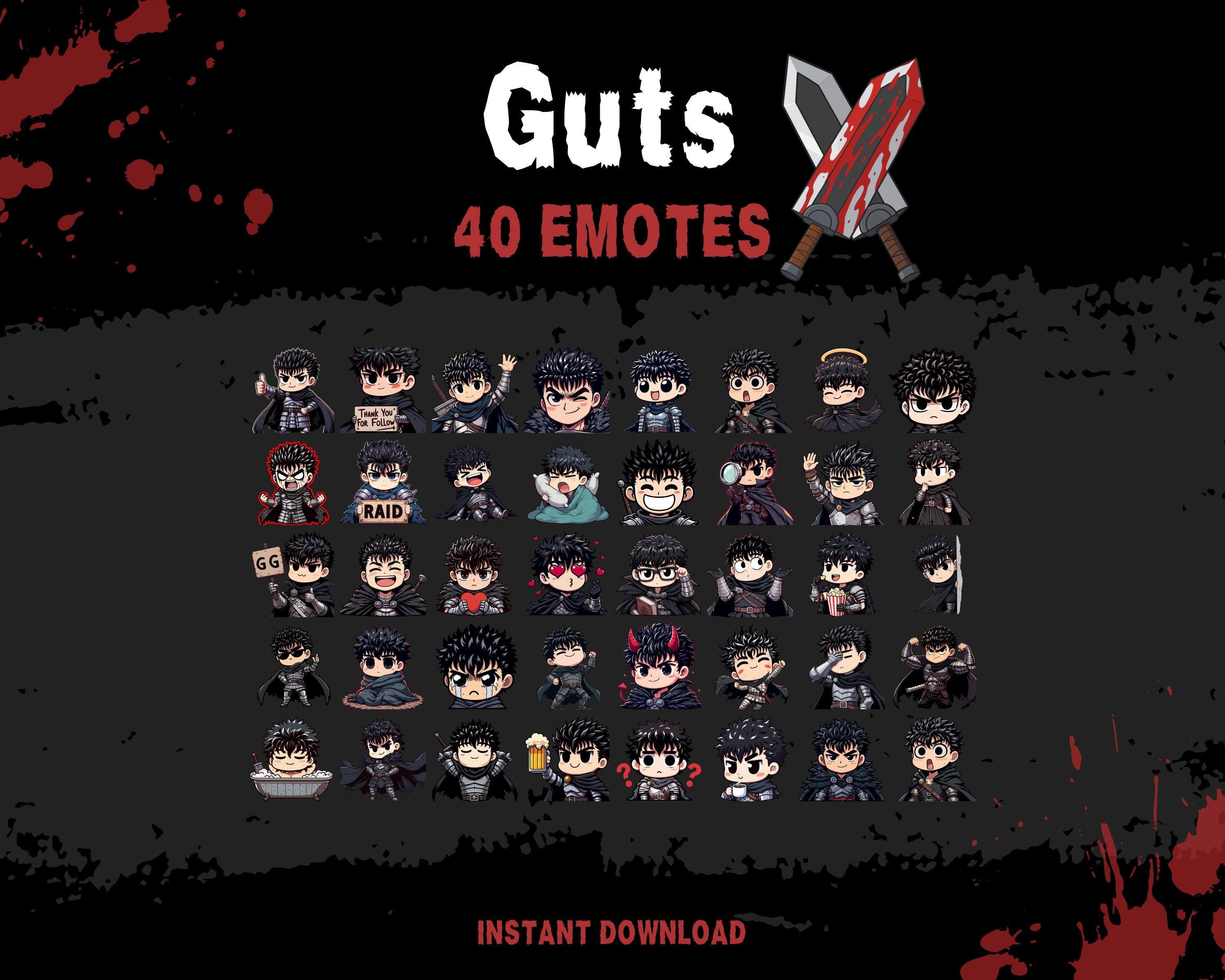 Anime / Manga Mega 40 Emotes Pack, Bundle, Set for Twitch, Discord ...