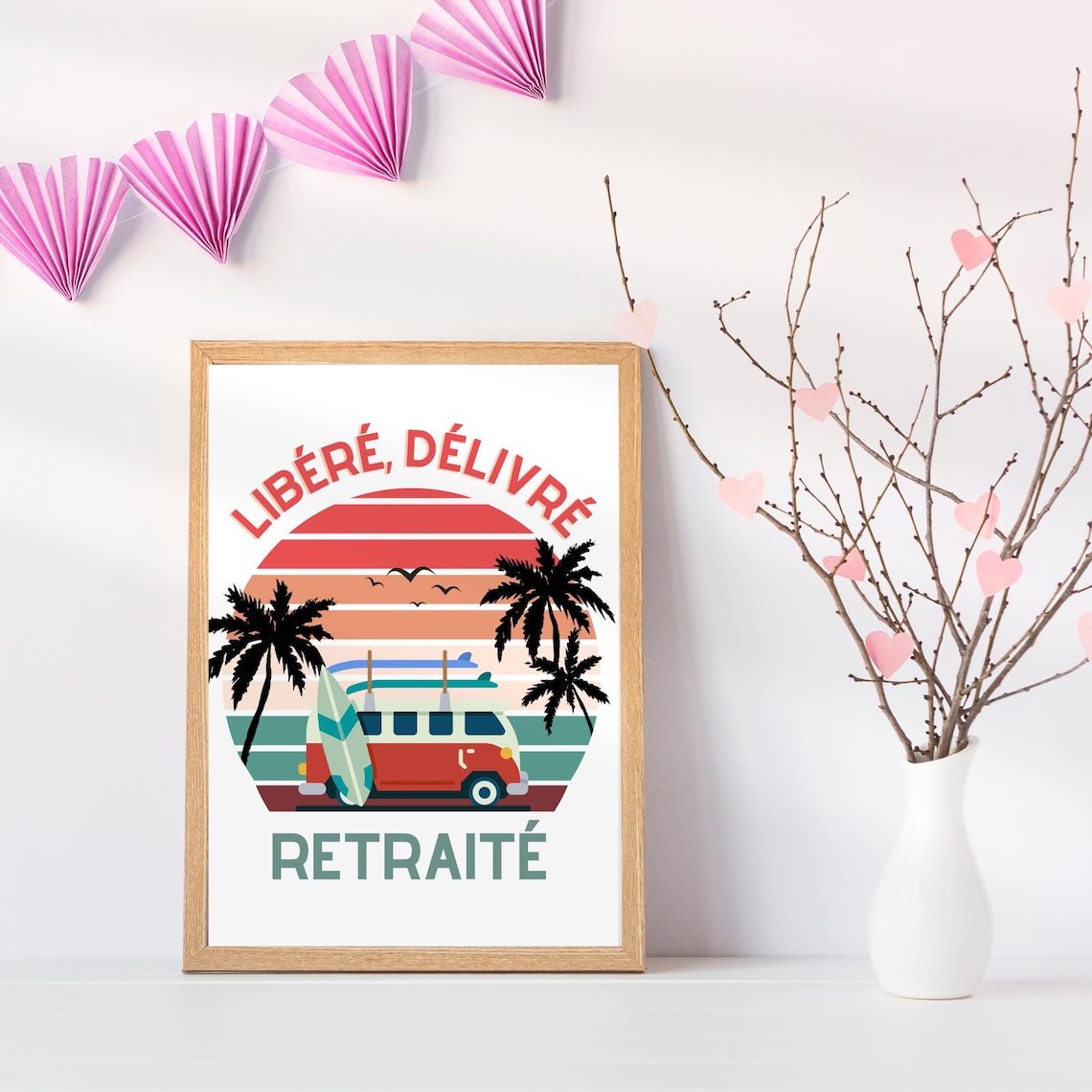 Affiche Départ en Retraite avec citation Libéré Délivré Retraité et ...