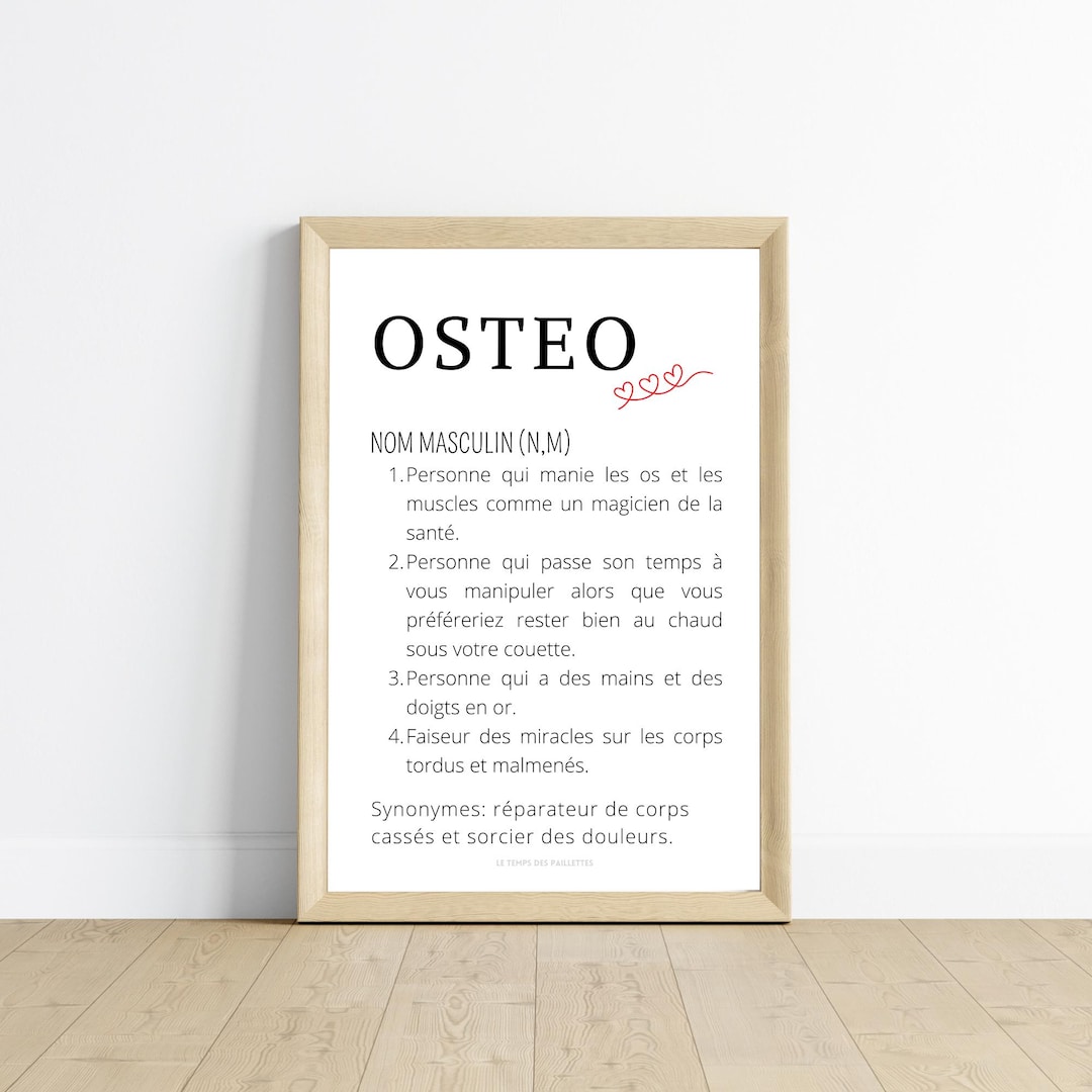 Osteo Definition Poster – Minimalist Profession Poster – Gift Idea for ...