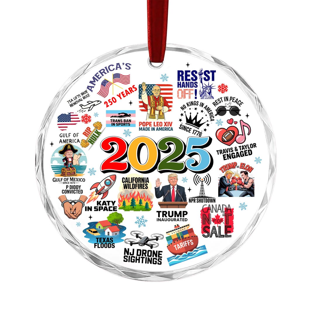 2025 Christmas Ornament 2025 Notable Events Ornament 2025 Year in ...
