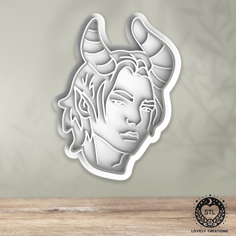 Fantasy RPG Character Elf Drow Horns Paper RPG Tiefling - STL File for ...