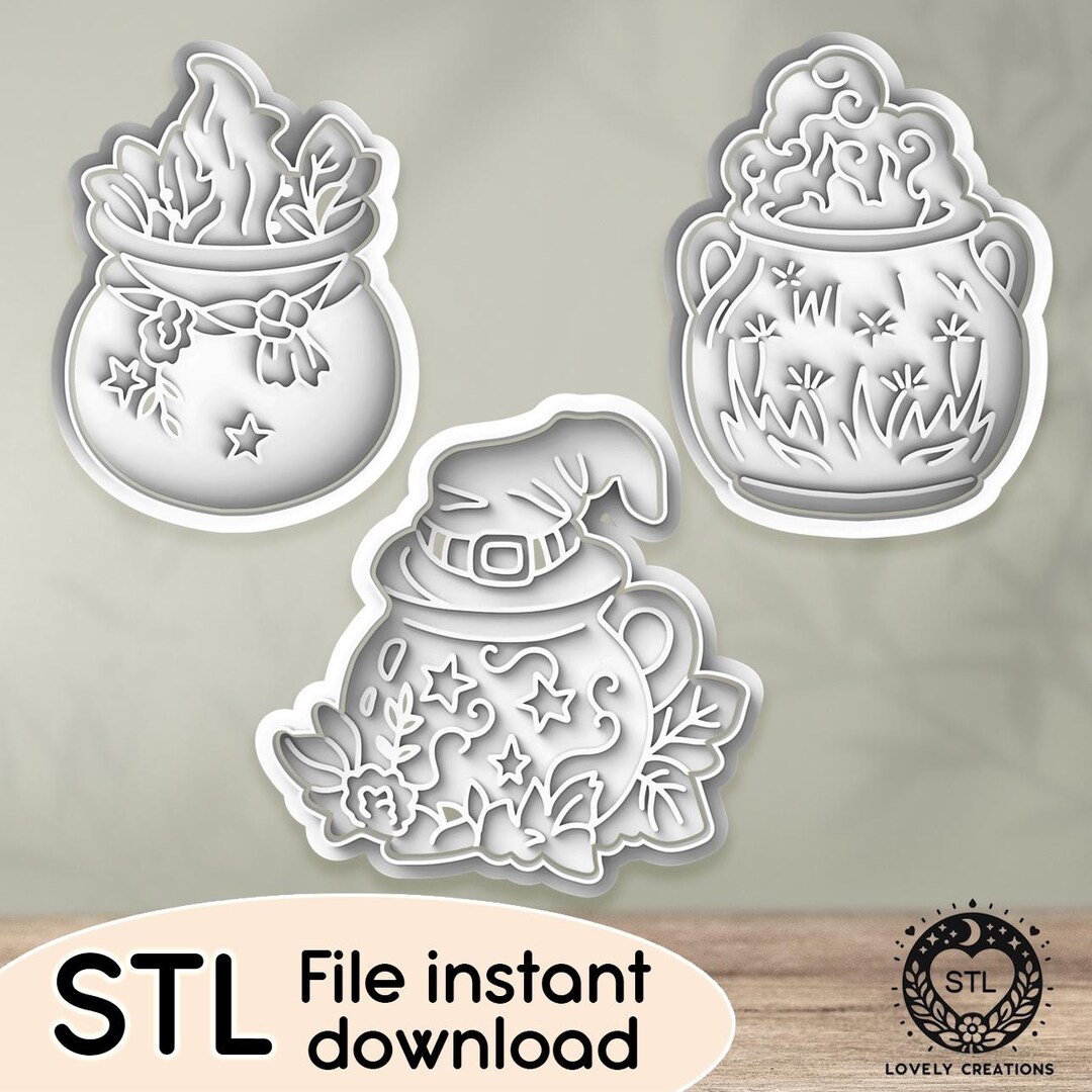 Fantasy Cauldron Potion Witch Witchcraft Brewing RPG Magic - STL File ...