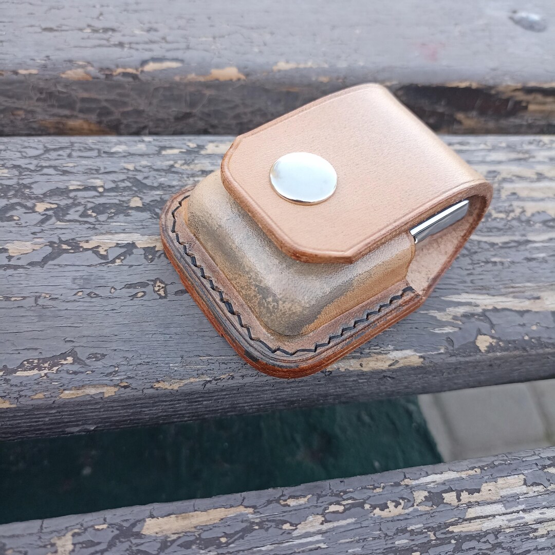 Funda de cuero para encendedor Zippo: funda para cinturón - Etsy España